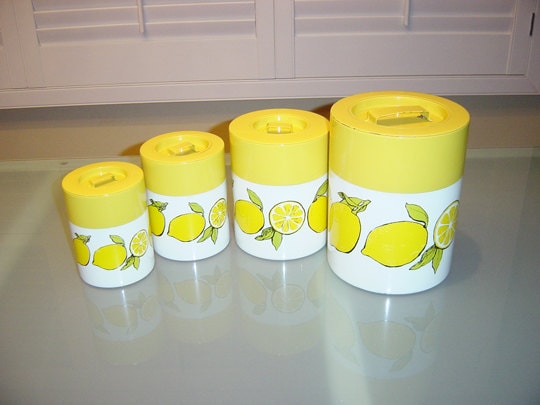 Lemon Kitchen Canisters