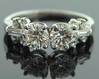 Popular items for two stone ring on Etsy