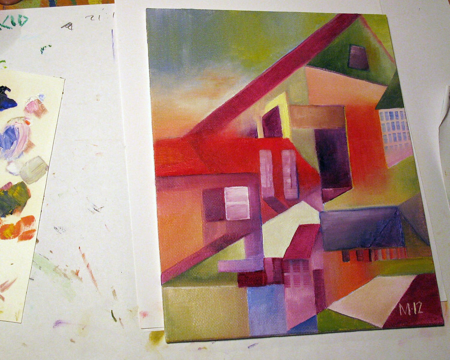 Cubist cityscape cubism cubist painting cubist by Honeyacid