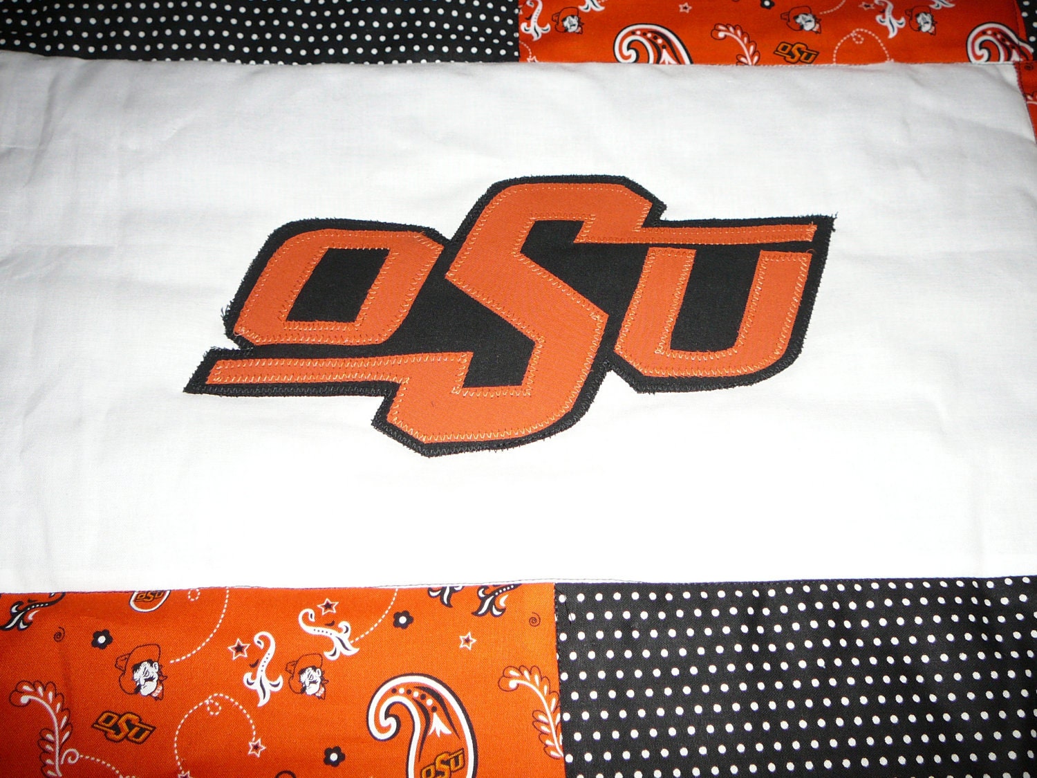 OSU Baby Quilt or Blanket by AHouseDivided on Etsy