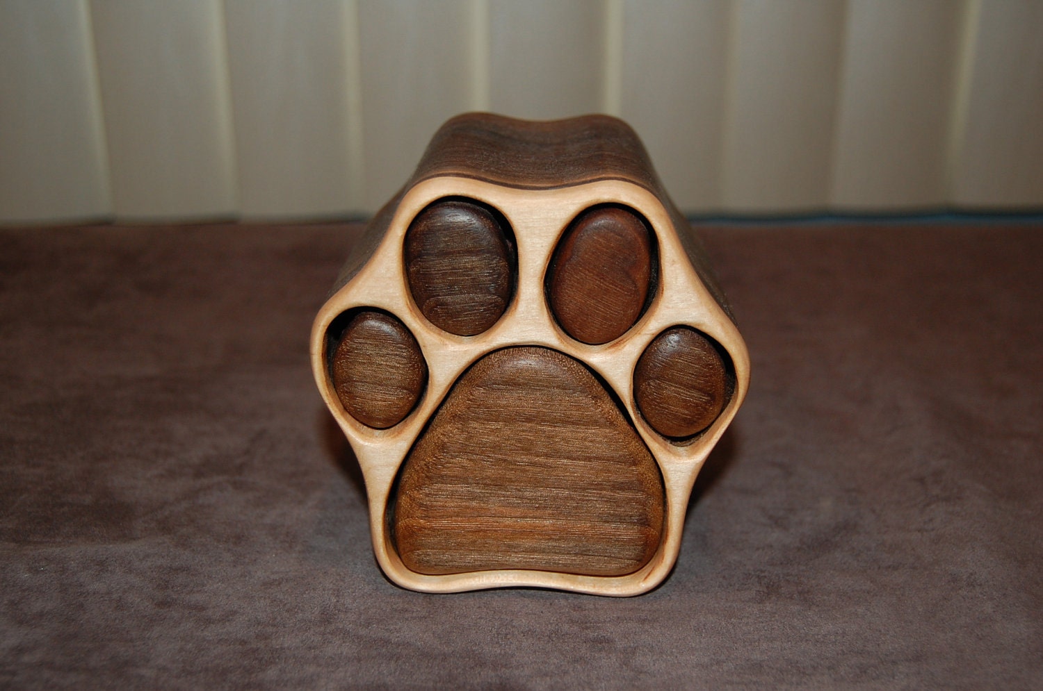 Dog Paw Print Jewelry Box-One Sided-Medium