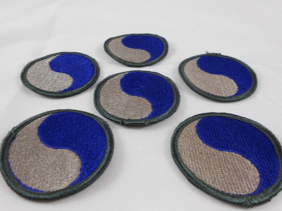 Vintage Military Patch Ying and Yang WWII US Army Colbalt
