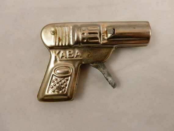 Vintage KABA Toy Tin Gun and TWO Vintage by FunkAndMoreVintage