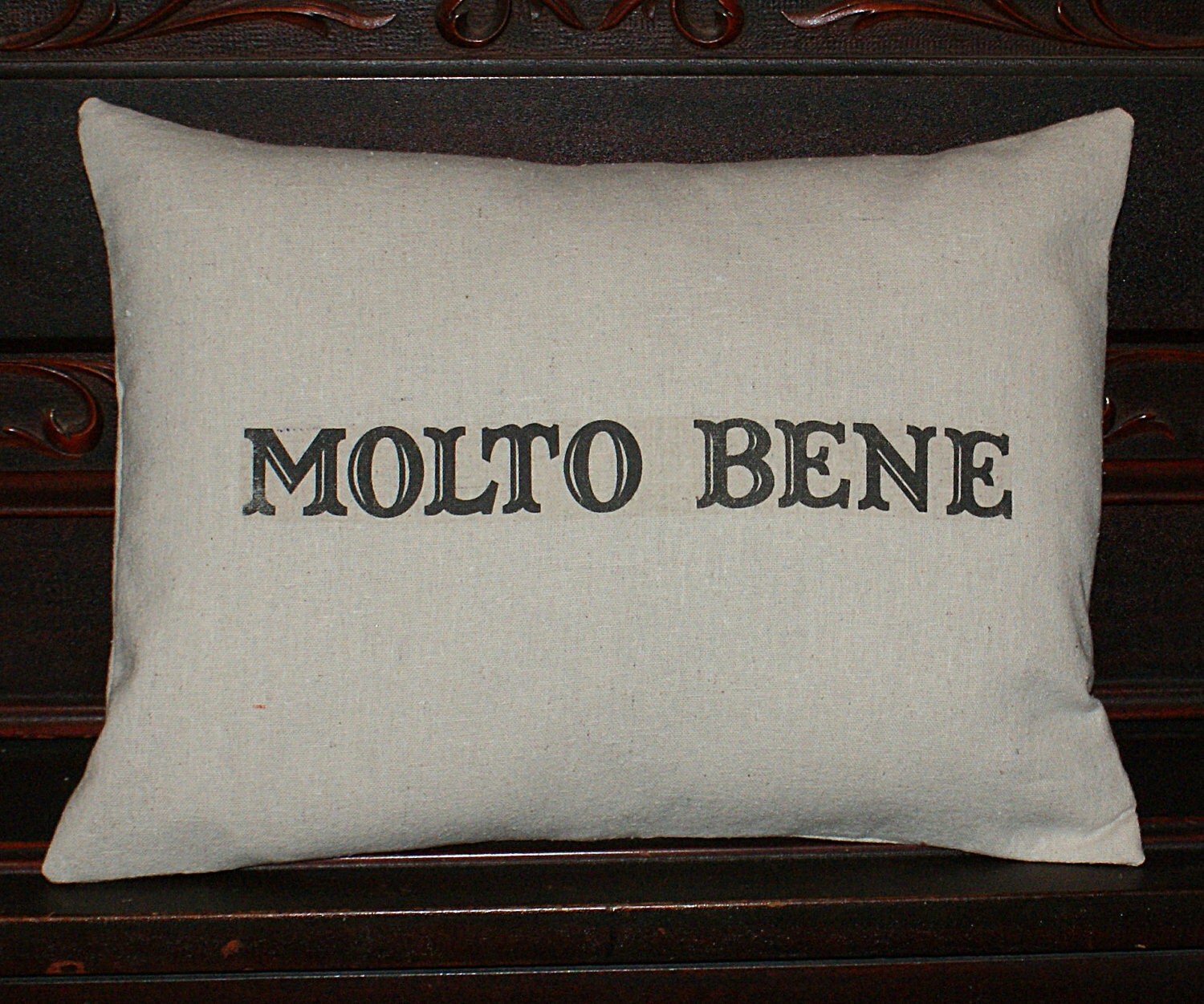 Cotton Pillow Cover Italian MOLTO BENE 12x16 inch