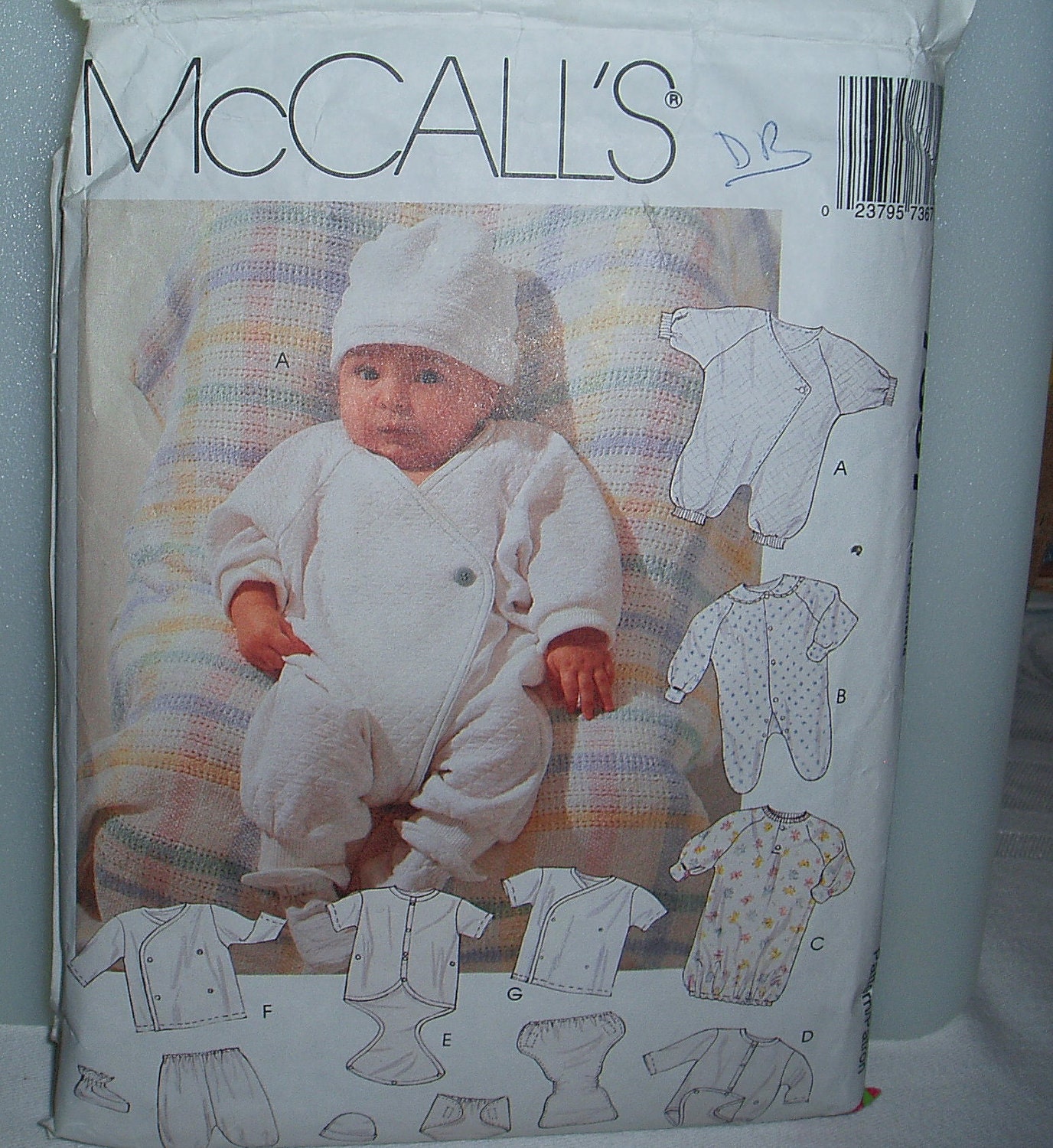 Preemie/Newborn/Infants Layette Sewing Pattern McCalls 7367