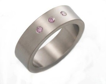 Pink wedding band | Etsy