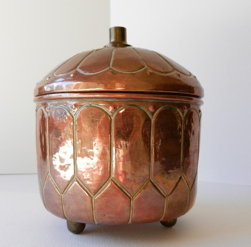Mexican Copper Biscuit Barrel