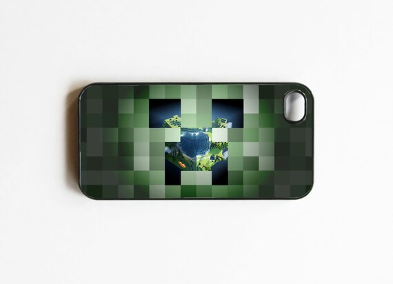Items similar to iPhone 4 4S Case Minecraft Creeper - Cases for iPhone ...