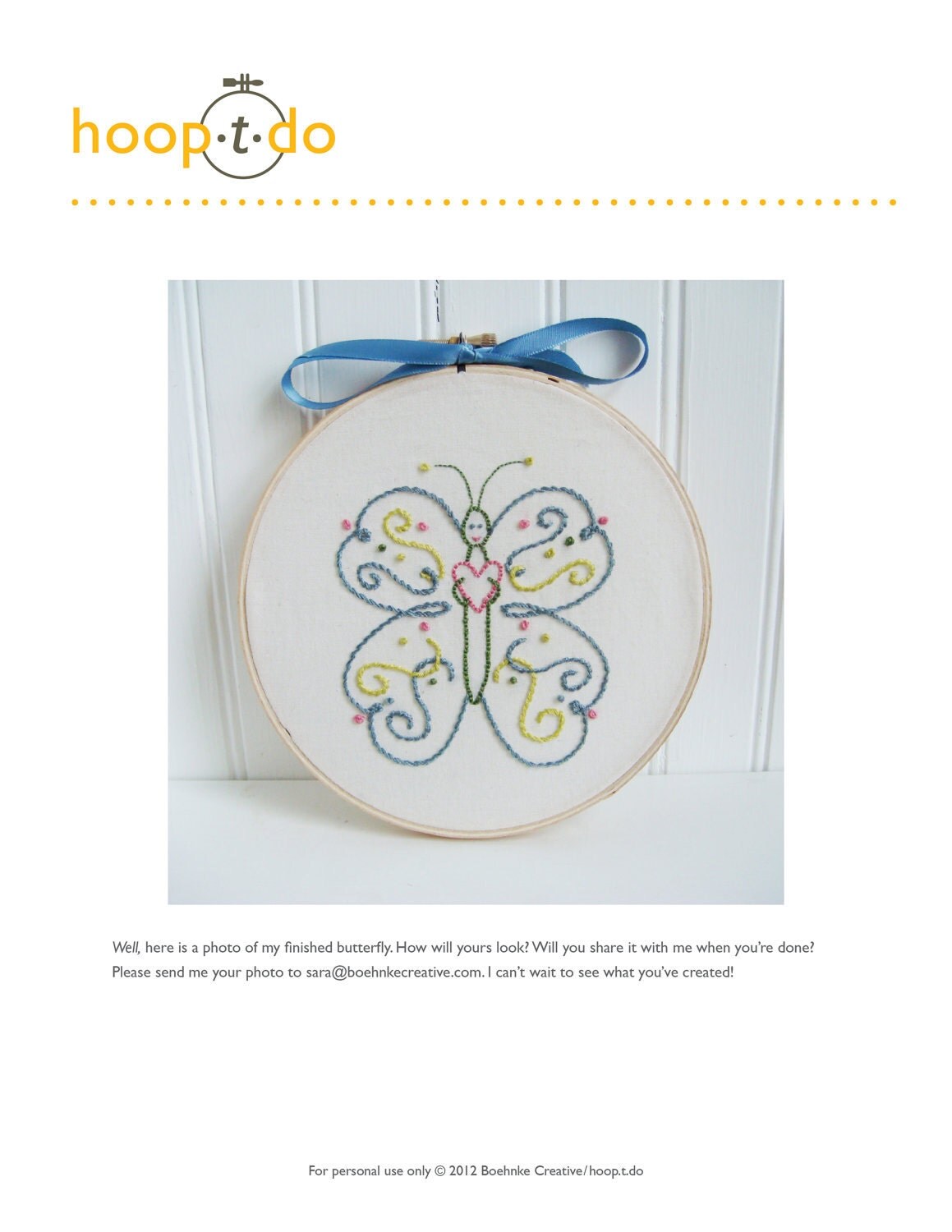 butterfly hand embroidery pattern