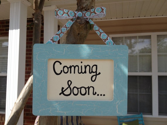 Items similar to Coming Soon... Custom Baby Sign on Etsy