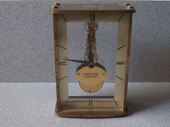 Skeleton Clock-Hamilton Clock 7 Jewels 8 Day West Germany
