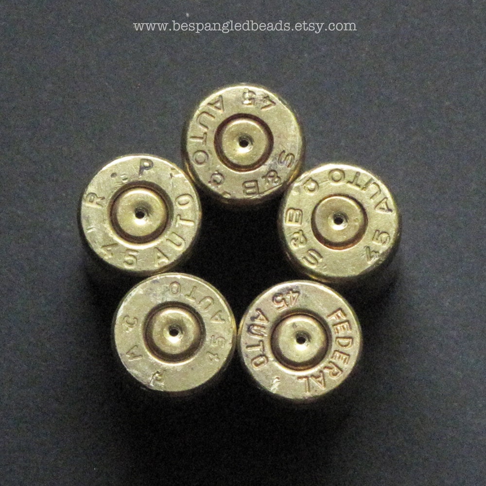 Spent .45 Caliber Brass Empty Bullet Shell Casings