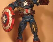 Items similar to Custom 1/6 Marvel Zombies Colonel Captain America ...