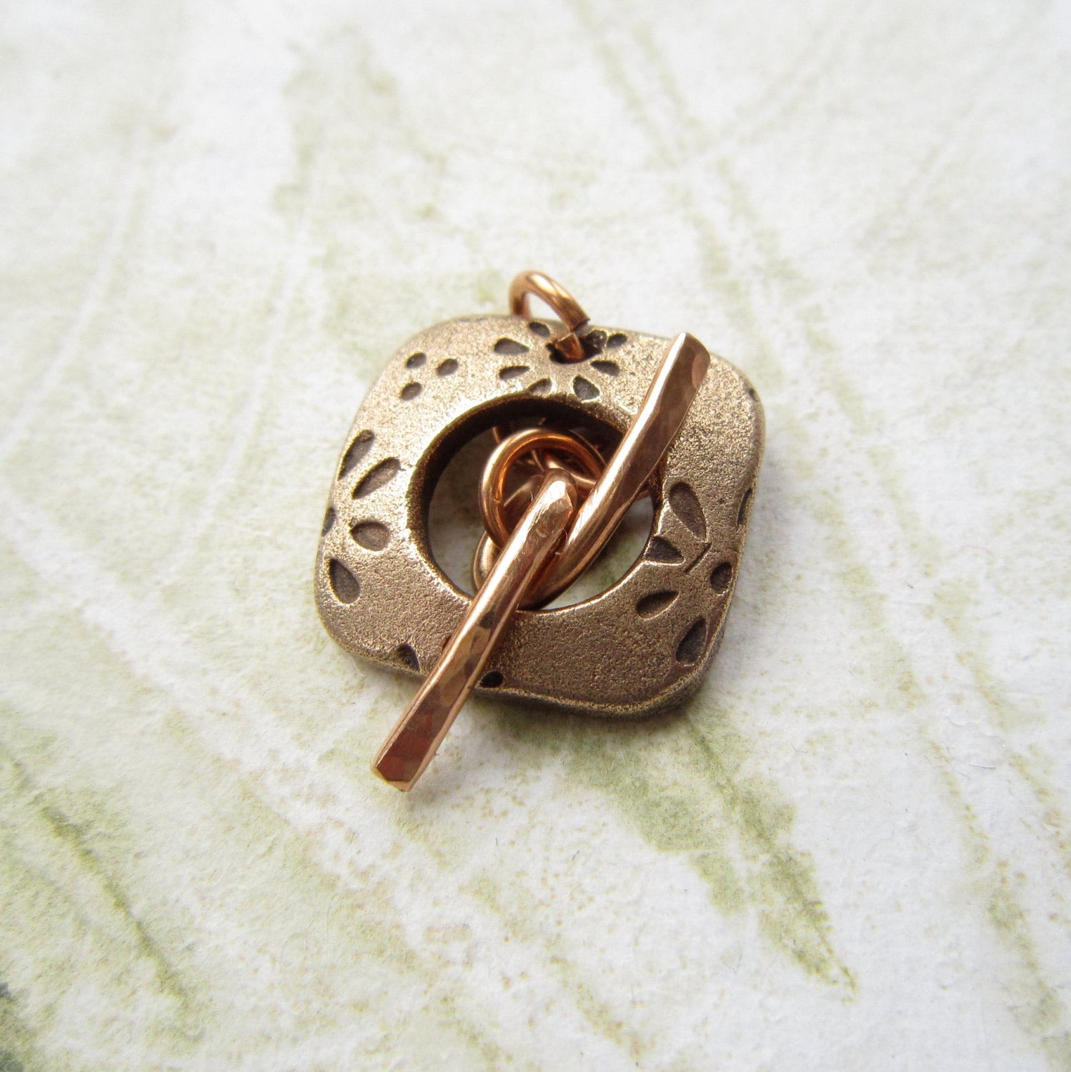 Square toggle claspHandmade toggle clasp bronze toggle clasp