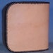AWESOME hand-tooled leather CD case zipper closure L001