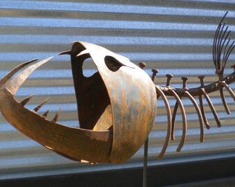 Welded fish art | Etsy