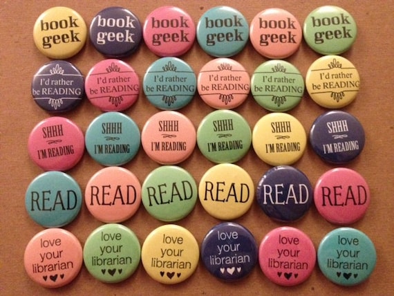 Reading buttons! | Geek books, Book lovers gifts, Geek stuff