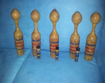 Antique bowling pins | Etsy