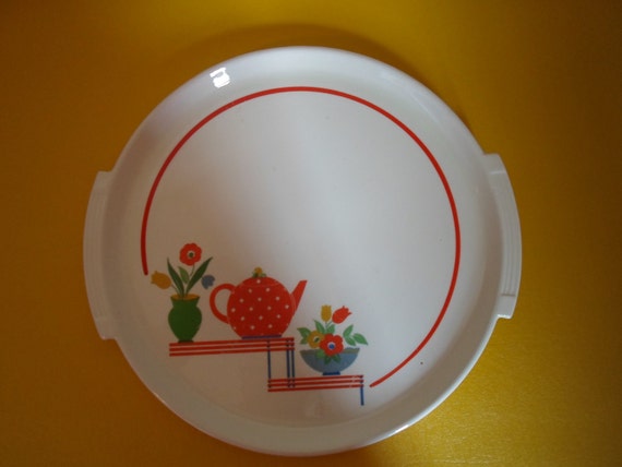 Vintage Hostess Ware by Pottery Guild cake server cake