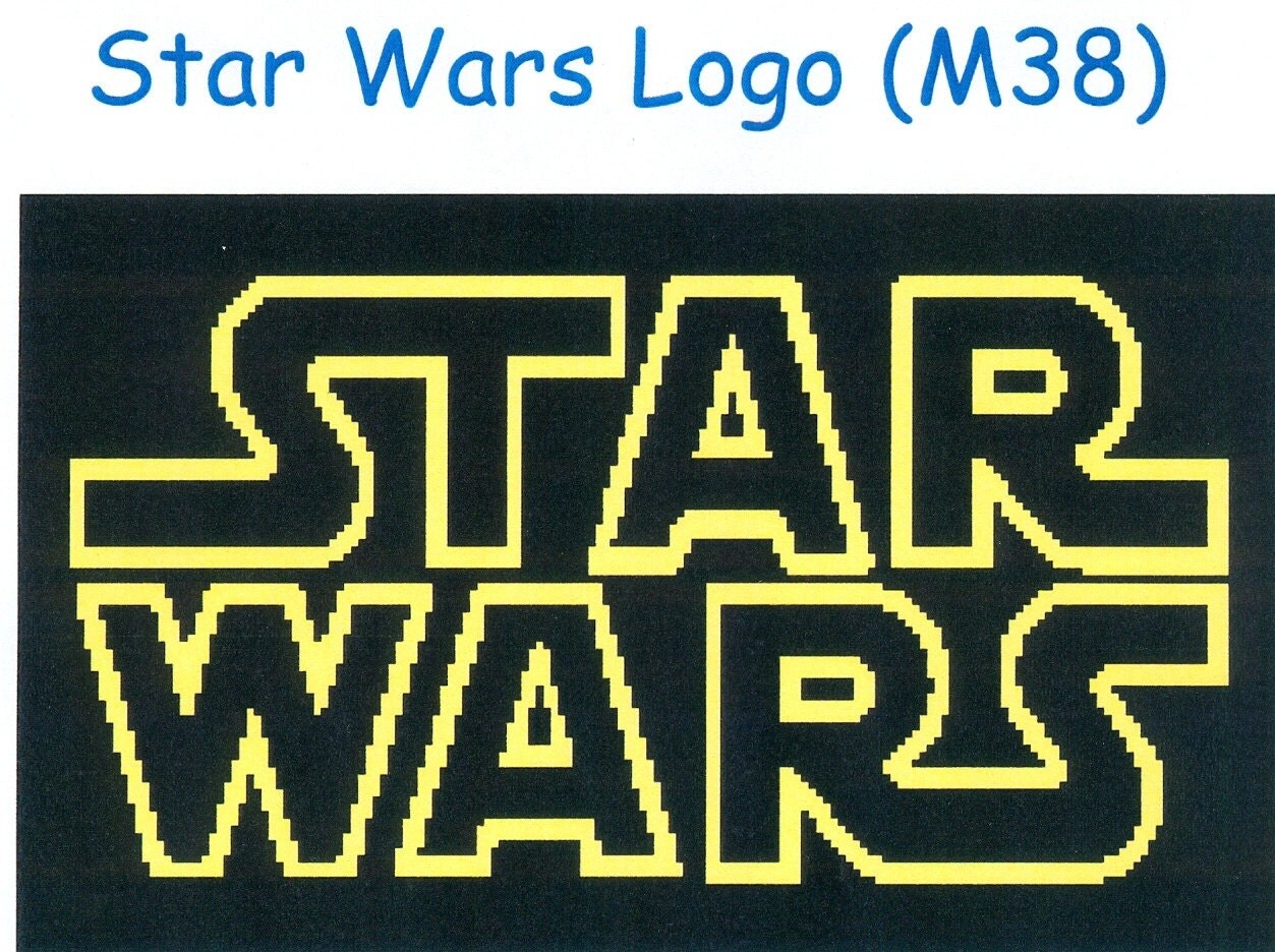 Pdf Cross Stitch Pattern Star Wars Logo Easy Beginners