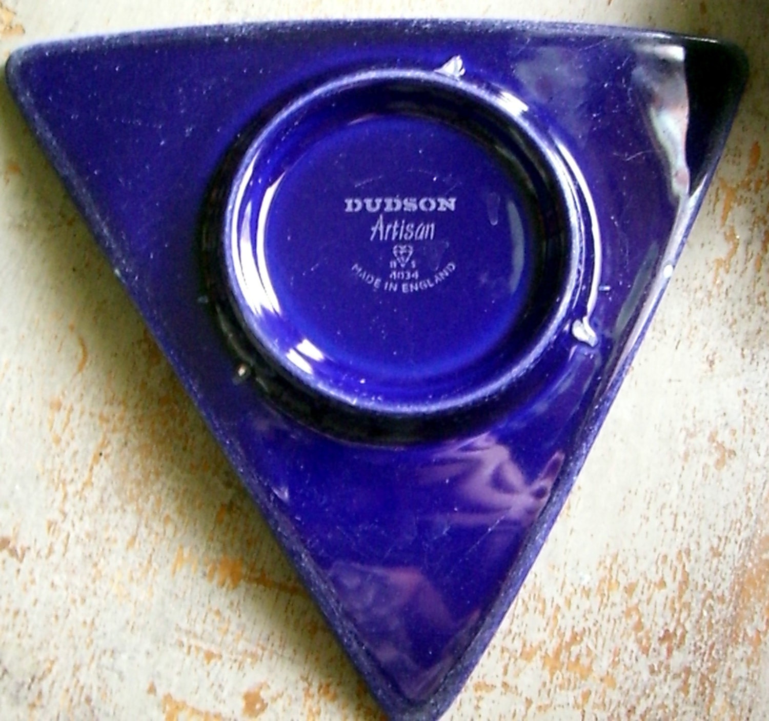 Cobalt Blue Triangle Plates Dudson Artisan Made in England