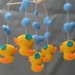 Rubber ducks baby mobile Ducks baby mobile Cute yellow
