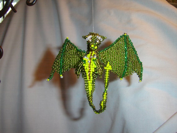 detailed 3D BEADED DRAGON made in the colour of your choice