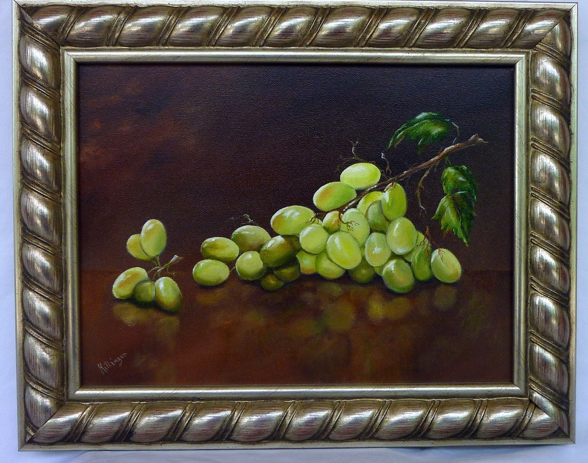 The Green Grapes Original oil painting by Linda Killinger