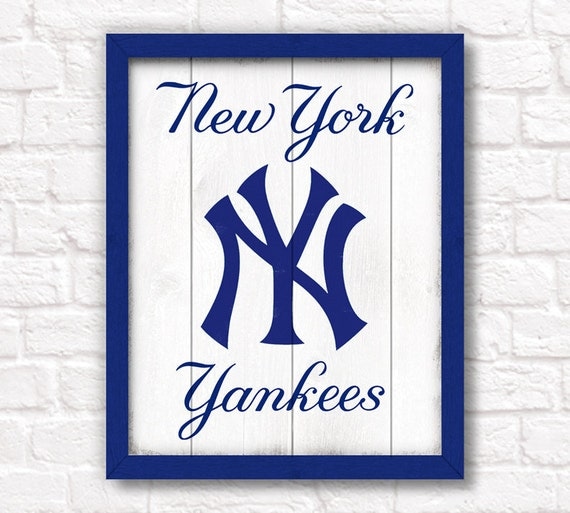 New York YANKEES rustic wood sign Yankees fan wall hanging