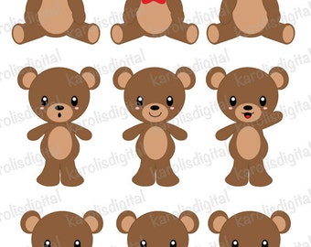 Popular items for bear clip art on Etsy