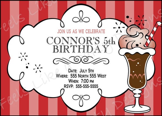 Items Similar To Custom Root Beer Float Party Invite On Etsy