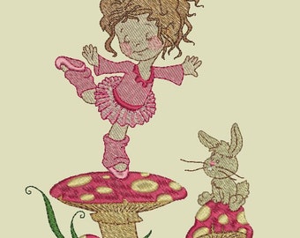 Flower Girls Machine Embroidery Designs