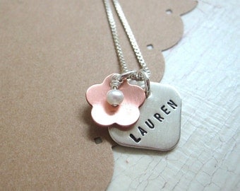 Girls Necklace Personalized Necklace Blessed by PolkadotandCompany