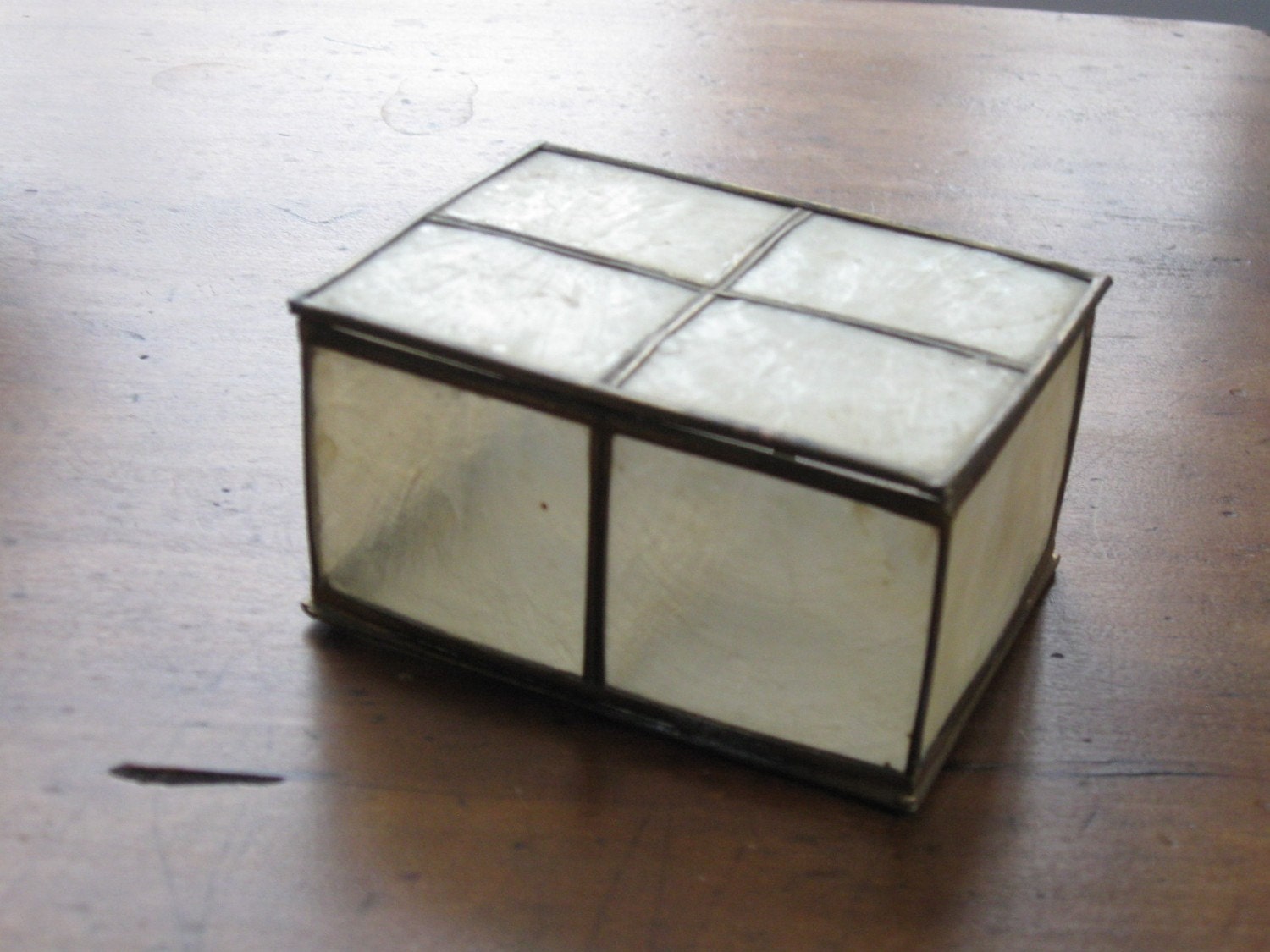 Vintage Translucent Shell and Brass Box – Haute Juice