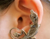 Items similar to Lizard Ear Cuff Bronze - Iguana Ear Cuff - Lizard ...