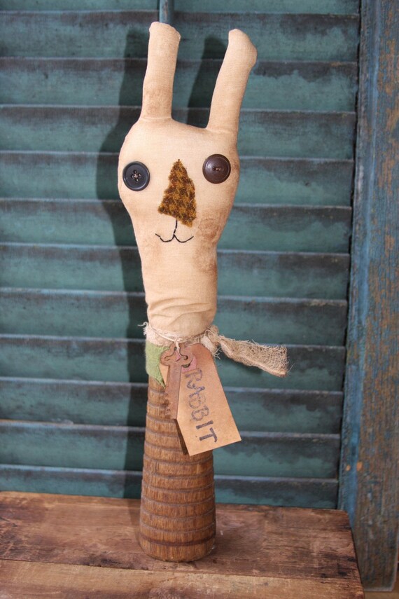 Primitive Rabbit Pattern Folk Art Make Do OFG Team Primitive