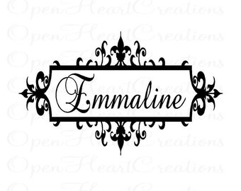 Items similar to Polka Dot Border Circle Initial Custom Personalized ...