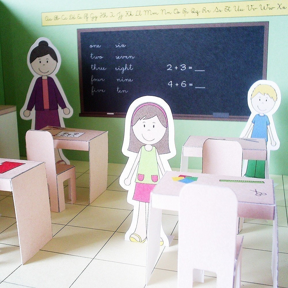 Printable classroom PDF paper craft by neskita on Etsy