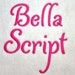 Bella Script Font 6 sizes