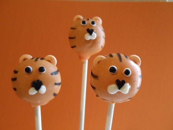 Special order Tiger and Lion Cake Pops for Ms Willette Harris