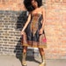 African Dashiki Diva Print Sundress S/M Black