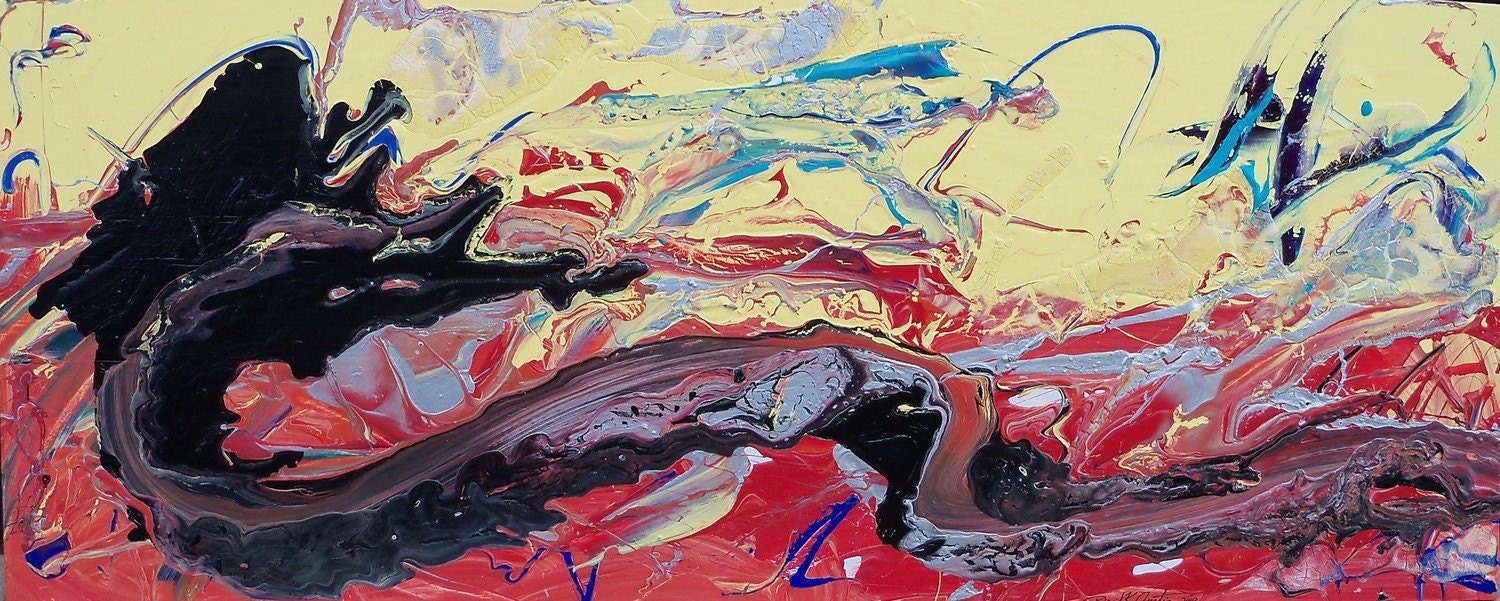 Dragon abstract painting hand made original