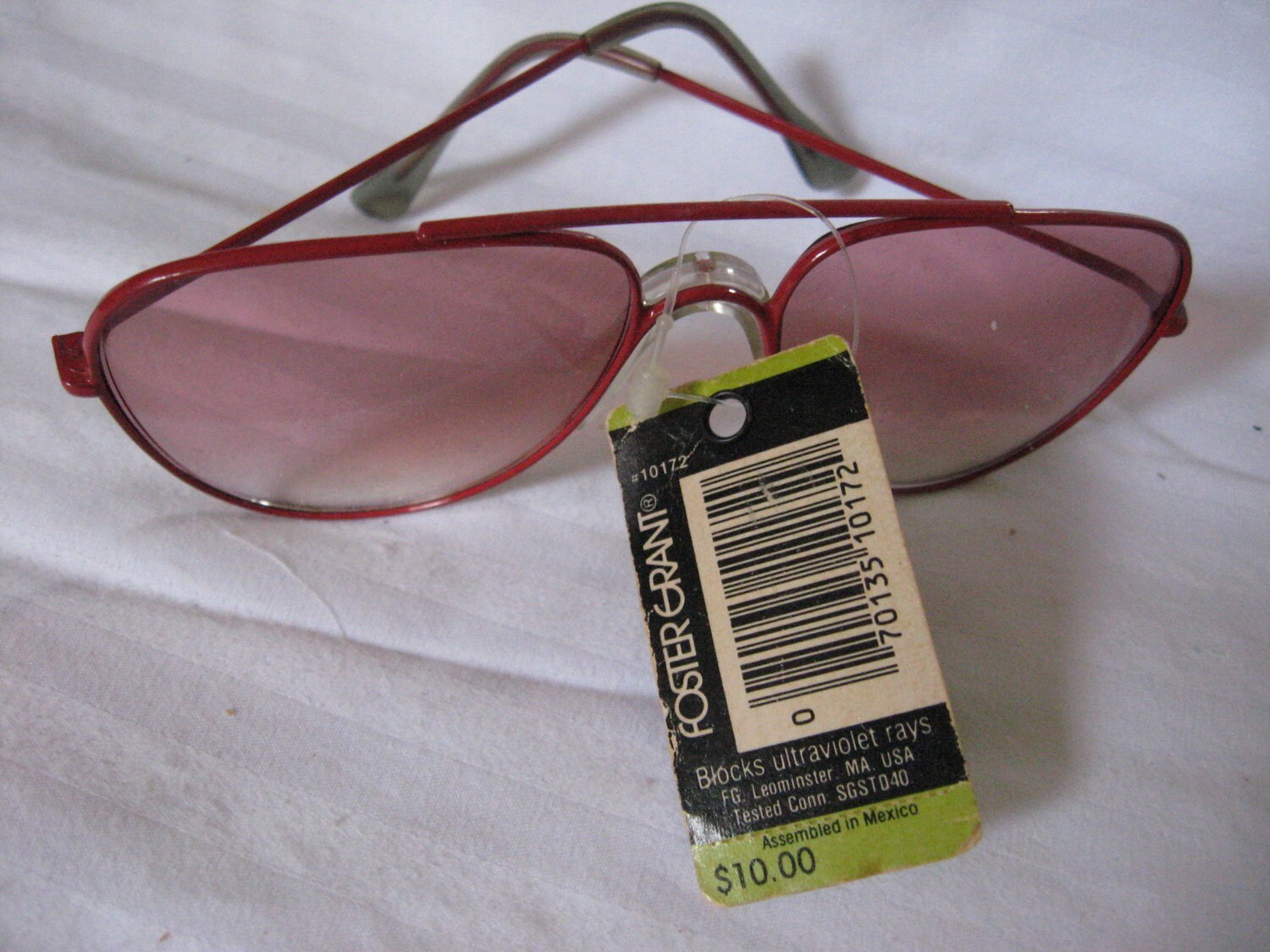 1980s Foster Grant Red Aviators ORIGINAL with TAGS