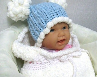 Baby pom pom hat | Etsy