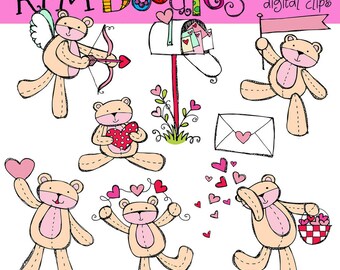 KPM Love Monsters digital clip art COMBO by kpmdoodles on Etsy