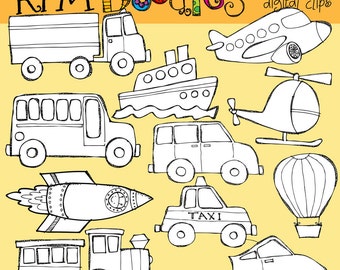 KPM Brown bear and Friends Digital Blackline Stamps by kpmdoodles