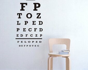 Eye Chart Wall Decal Sticker Graphic