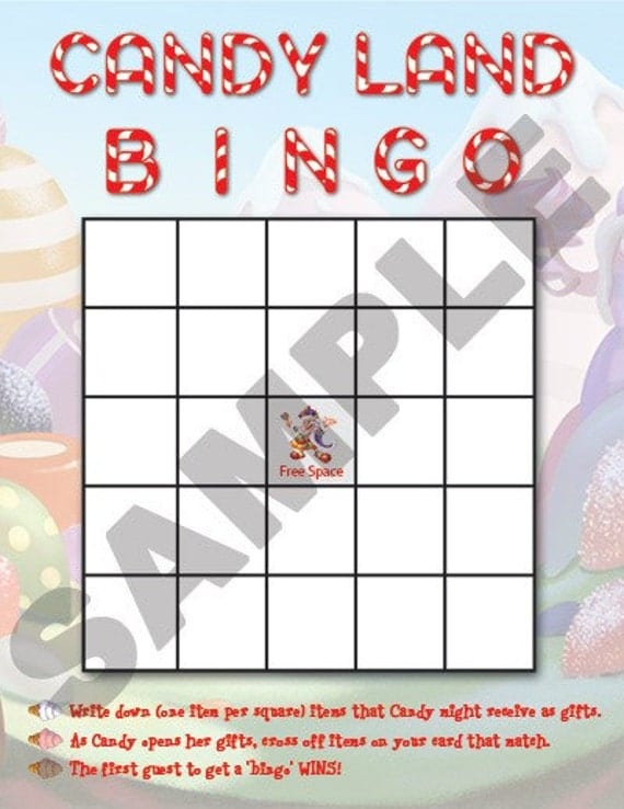 Items similar to Candyland Baby Bingo on Etsy