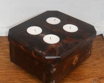 Wooden candle box | Etsy