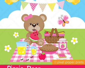 Picnic clip art | Etsy